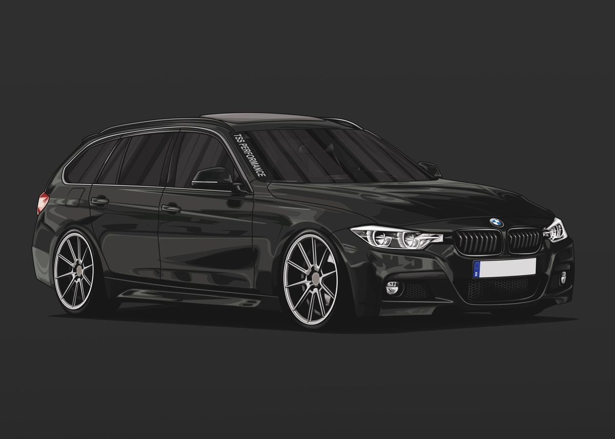 'BMW 3 Series F31 Touring' Poster, picture, metal print, paint by ...