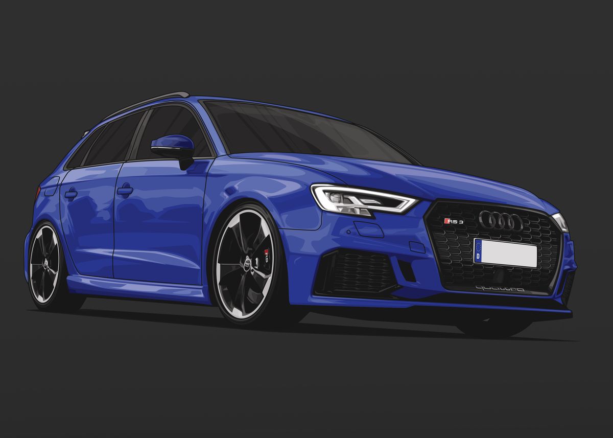 'Audi RS3 Sportback 2017' Poster, picture, metal print, paint by ...
