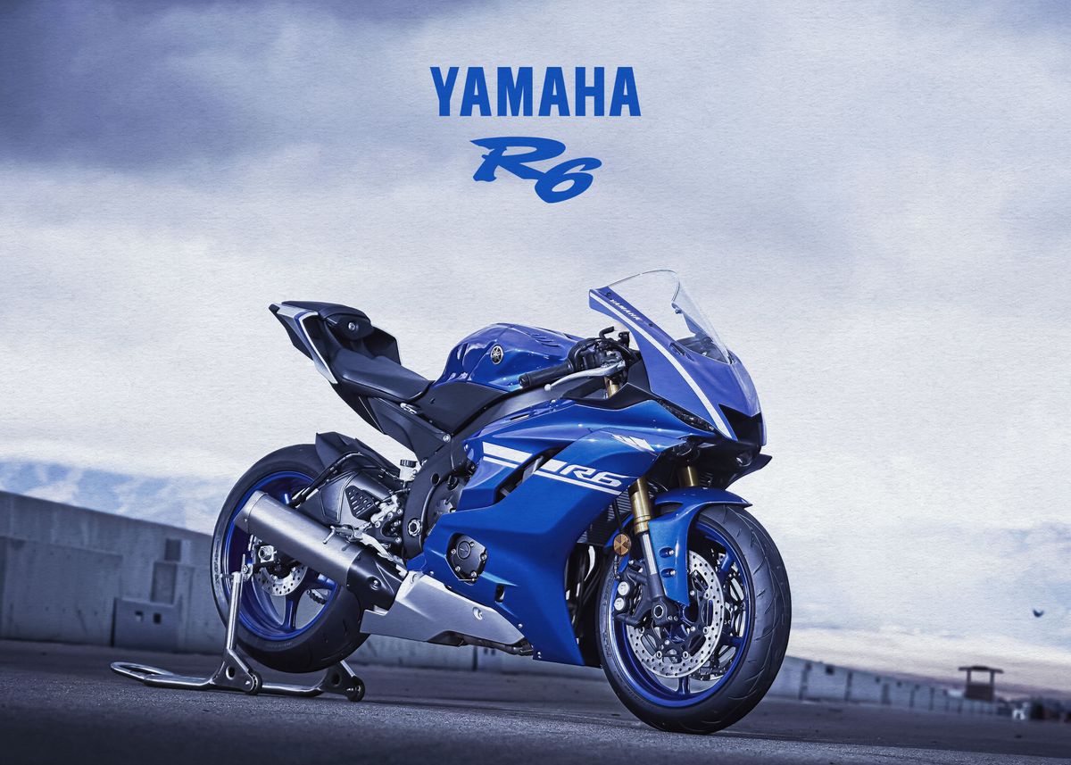 'Yamaha YZF-R6' Poster, picture, metal print, paint by Lee Rocks | Displate