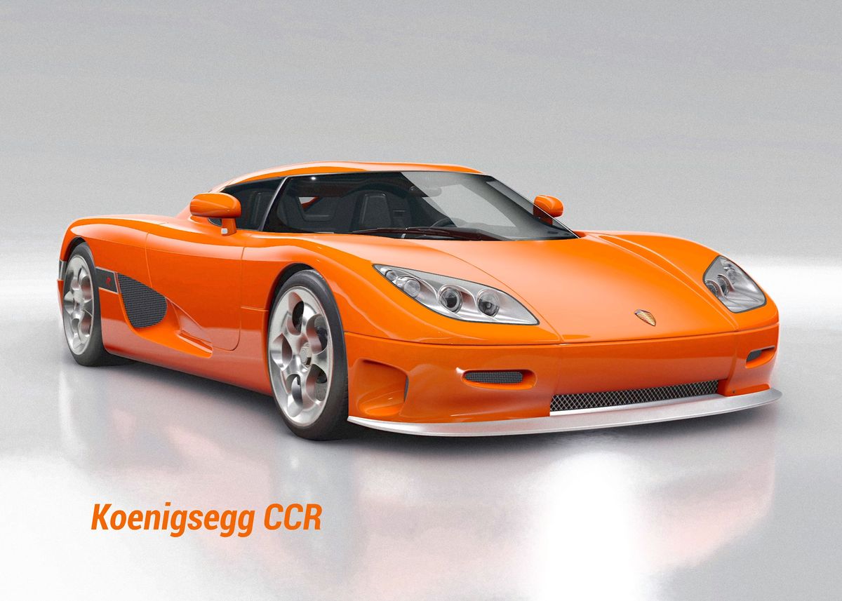 'Koenigsegg CCR' Poster, picture, metal print, paint by One Line Artist ...