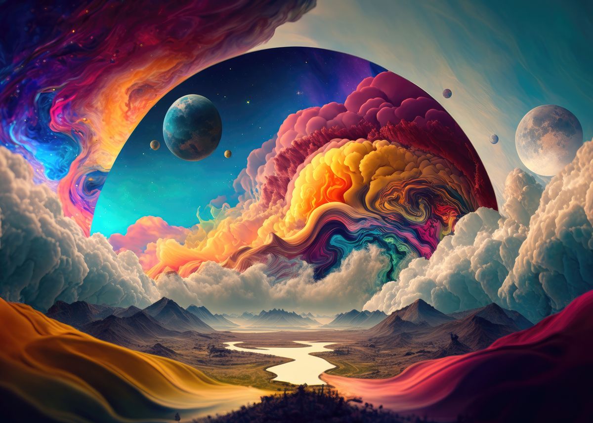 'Fantastical planet' Poster, picture, metal print, paint by Pranjal ...
