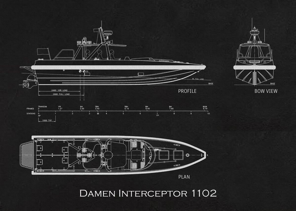 'Damen Interceptor 1102' Poster, picture, metal print, paint by ...