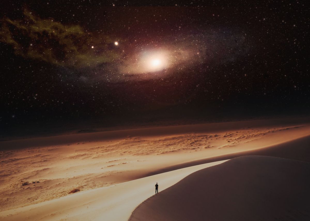 'Fantasy of Desert Galaxy' Poster, picture, metal print, paint by Eko ...