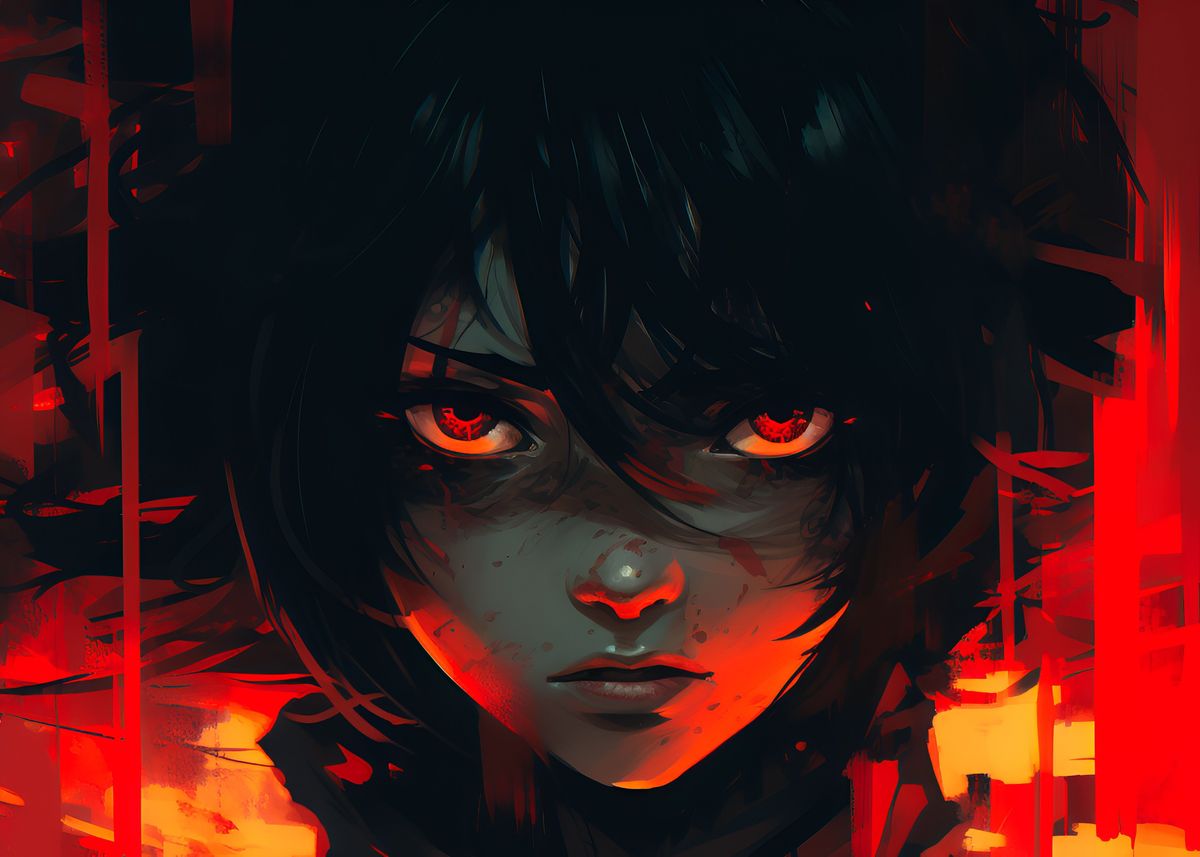 'Vampire Ghoul Model Mikasa' Poster, picture, metal print, paint by ...