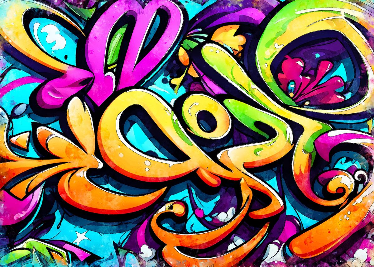 'Graffiti Poster' Poster, picture, metal print, paint by Grafitti ...