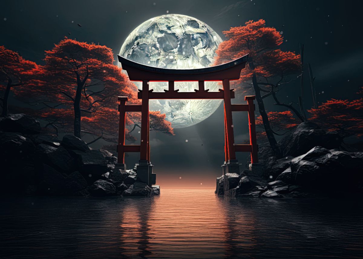 'japanese torii gate' Poster, picture, metal print, paint by Demon ...