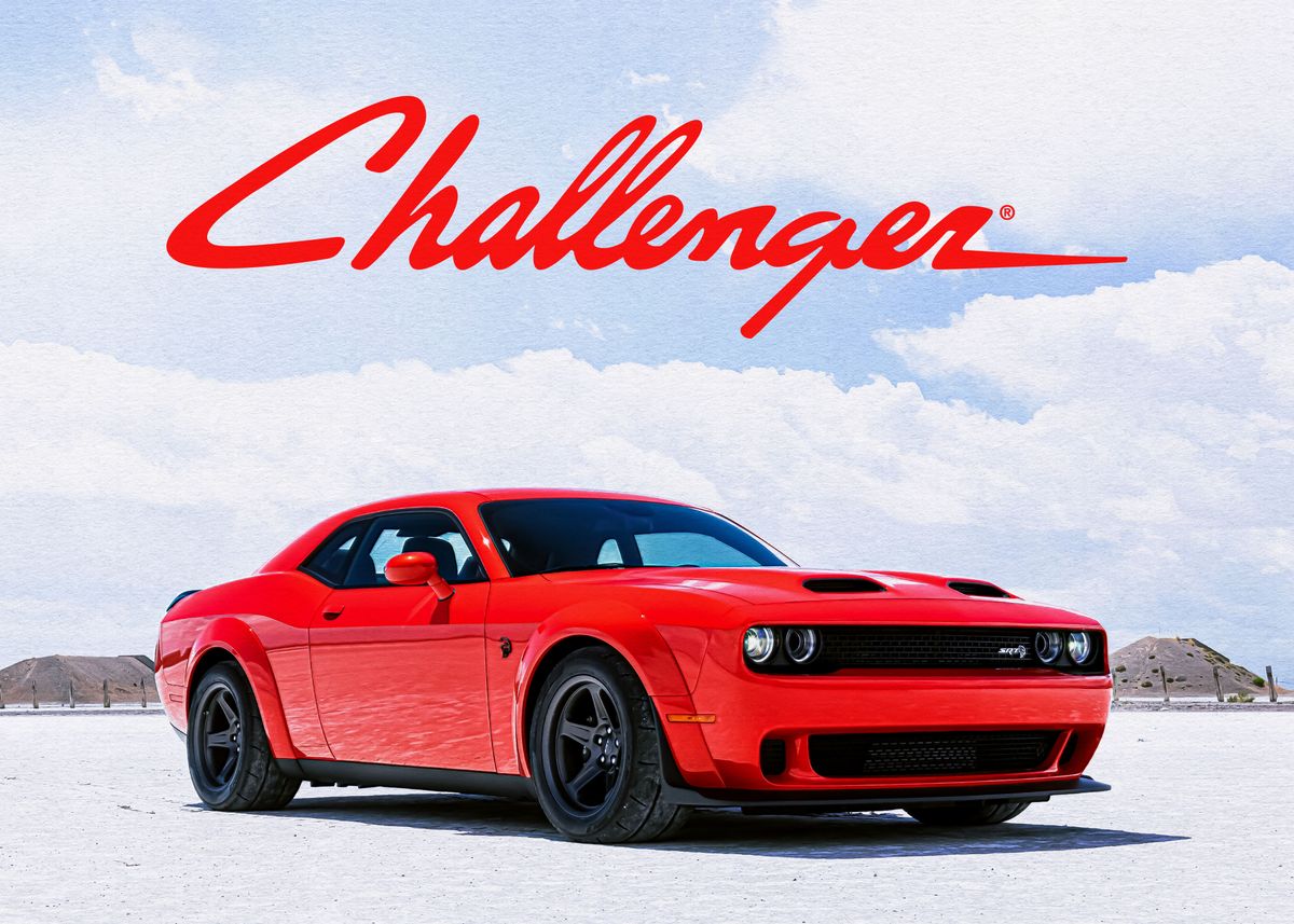 'Dodge Challenger' Poster, picture, metal print, paint by Lee Rocks ...