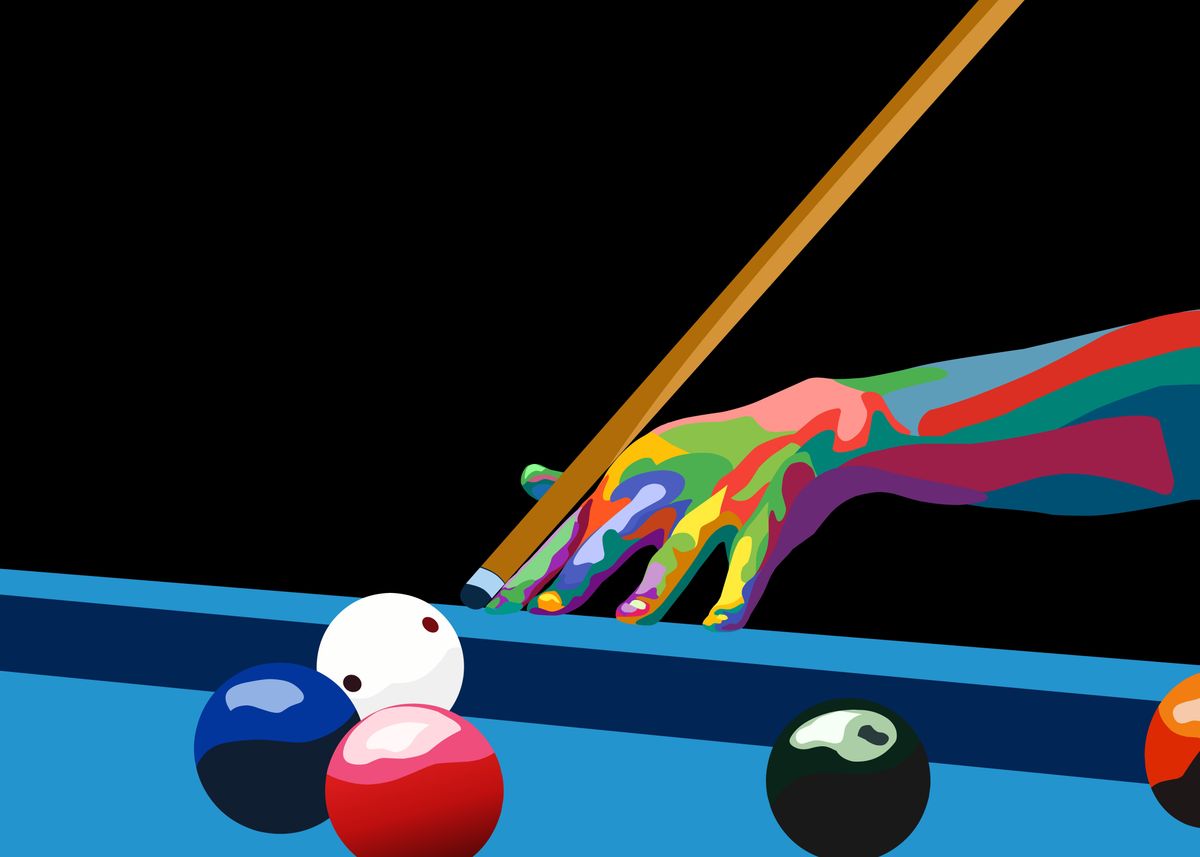 'Billiard vector pop art' Poster, picture, metal print, paint by Ihsa ...