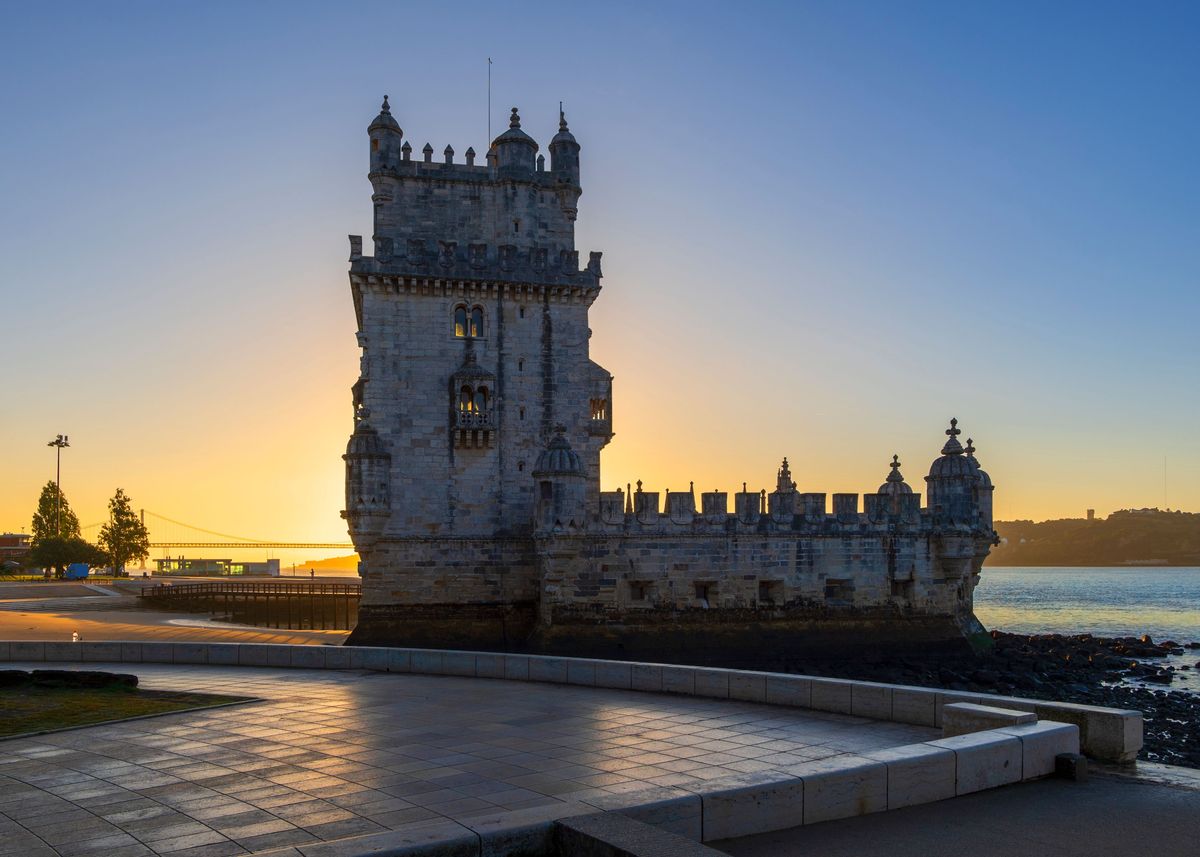 'Belem Tower At Sunrise' Poster, picture, metal print, paint by ...