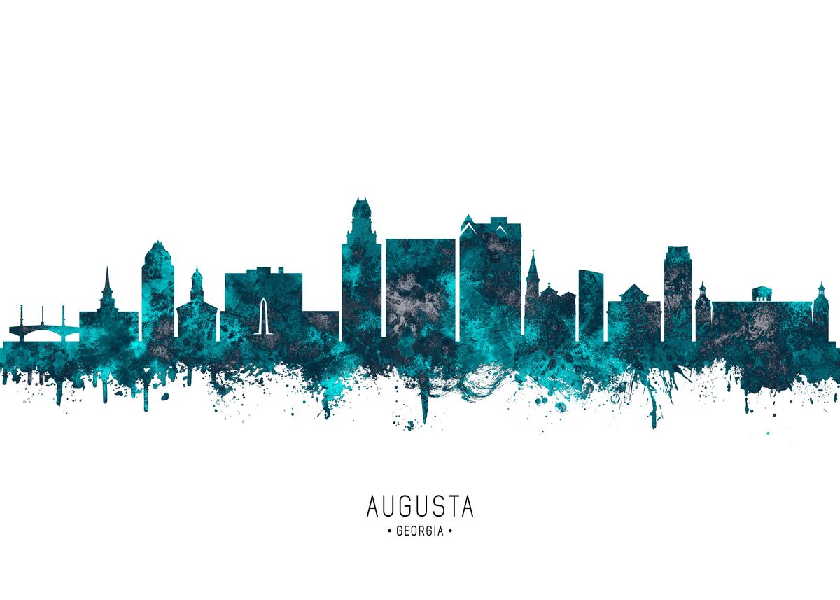 'Augusta Skyline' Poster, picture, metal print, paint by Towseef Dar ...