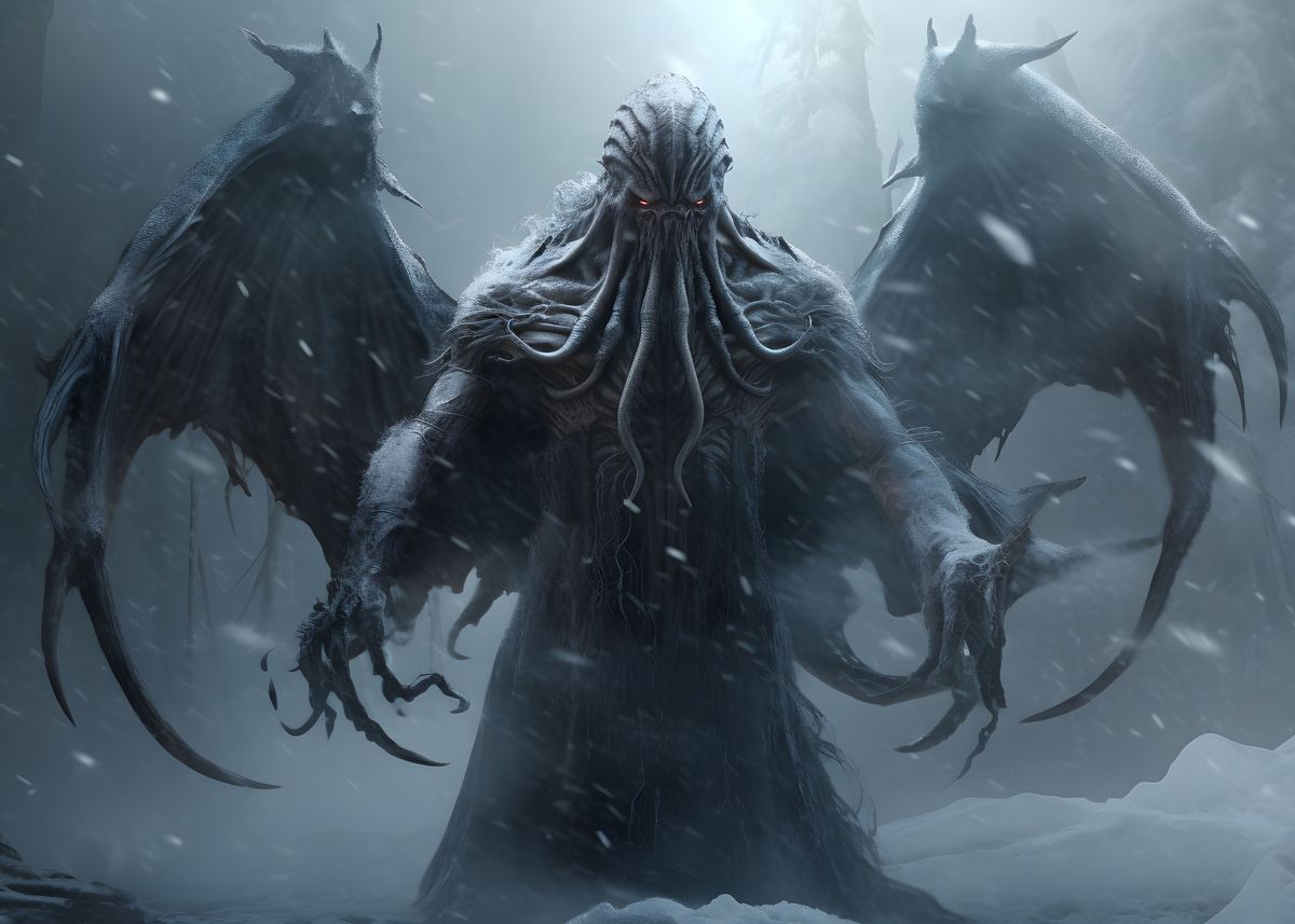 'Winter Cthulhu Deco Art' Poster, picture, metal print, paint by ...