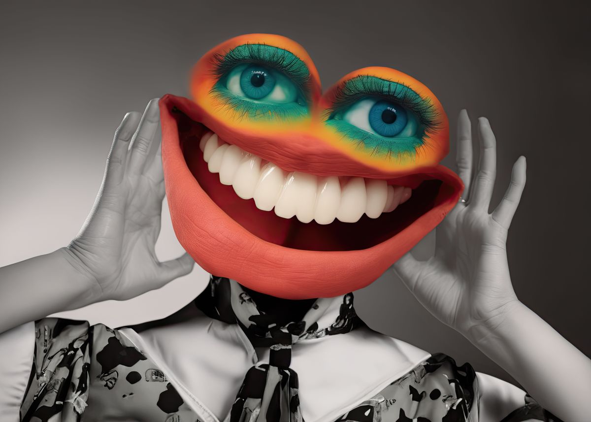 'Collage weird pop art woma' Poster, picture, metal print, paint by ...