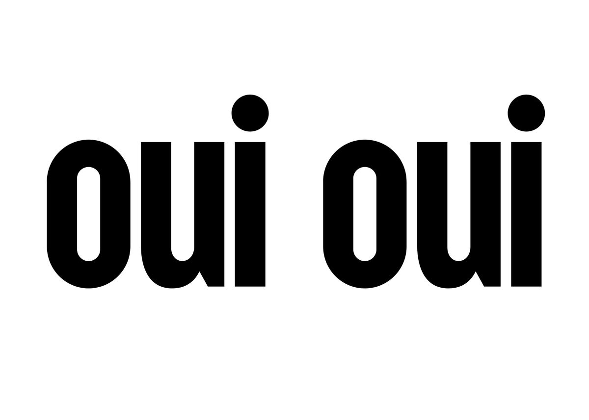'Oui Oui' Poster, picture, metal print, paint by Wezt Studio | Displate