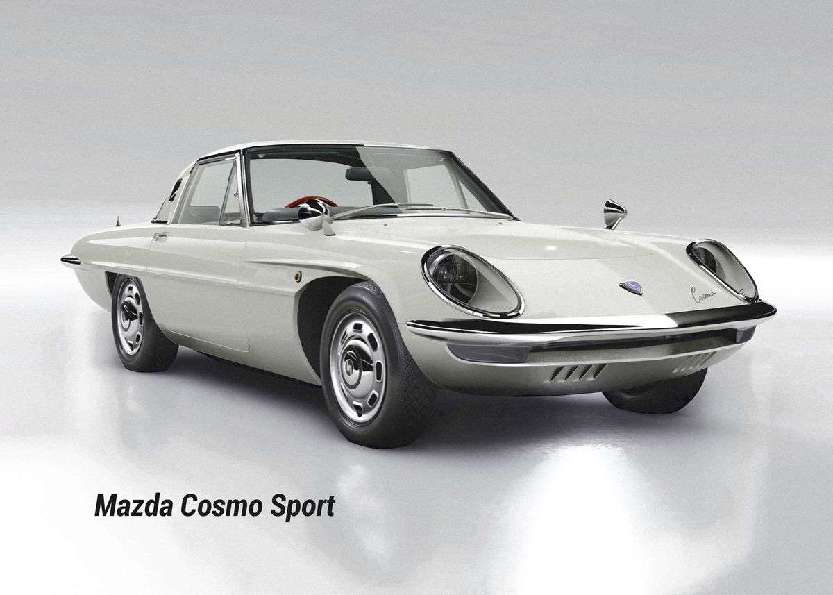 'Mazda Cosmo Sport' Poster, picture, metal print, paint by One Line ...