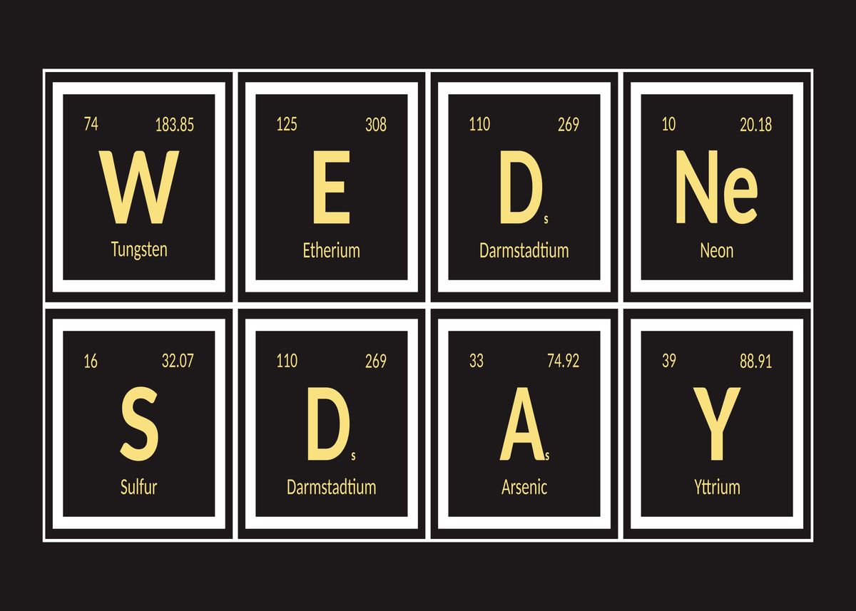'Wednesday Elements' Poster, picture, metal print, paint by Maozva ...