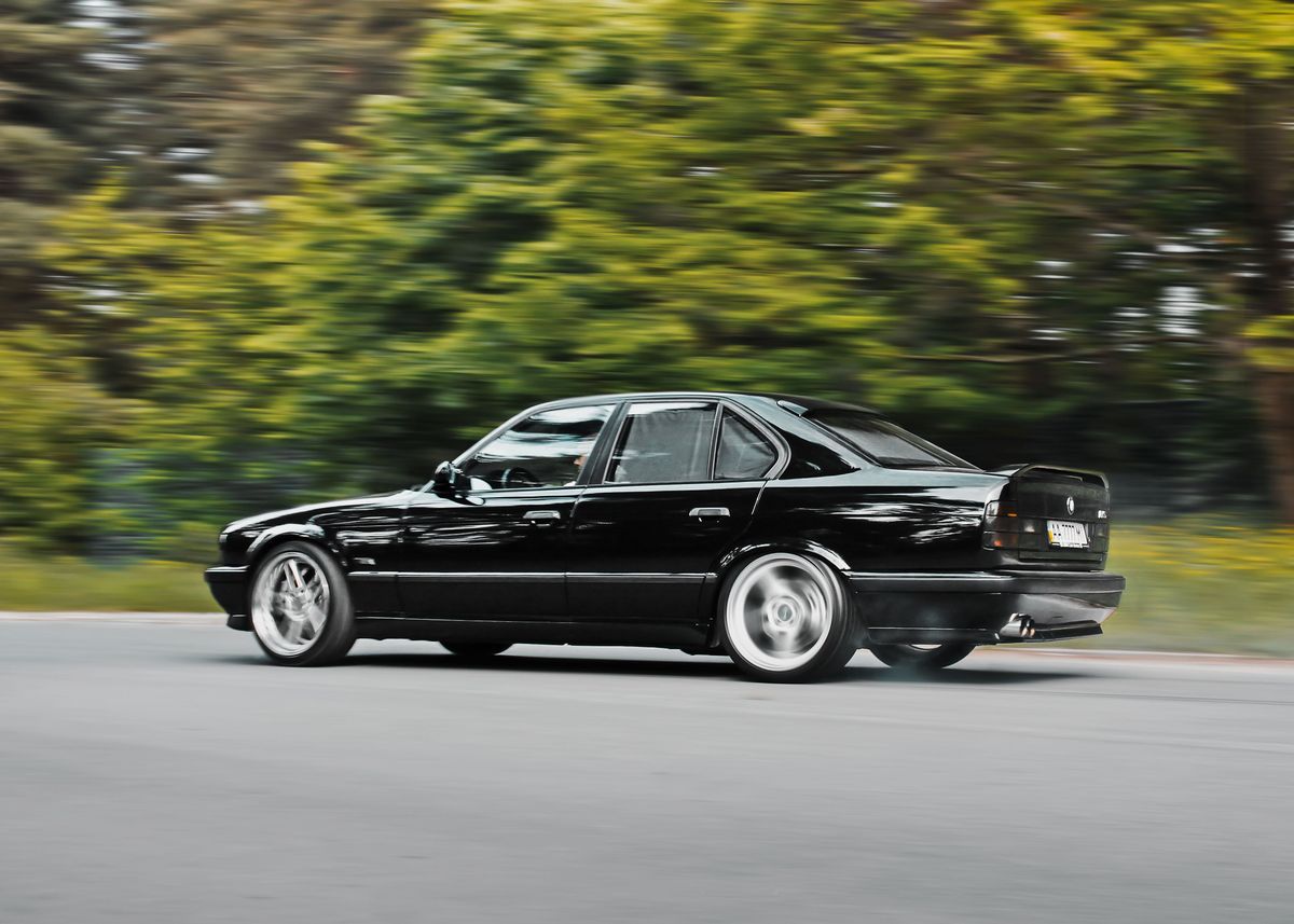 'BMW M5 E34 car' Poster, picture, metal print, paint by Roman Stasiuk ...