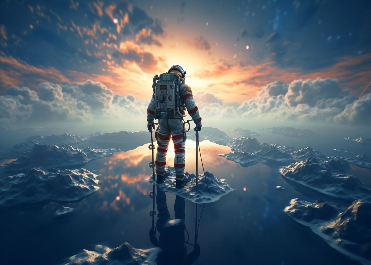 'The explorer' Poster, picture, metal print, paint by Vendzi | Displate