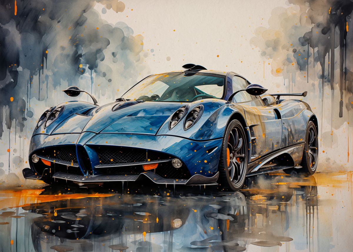 'Painting Pagani Huayra' Poster, picture, metal print, paint by The ...