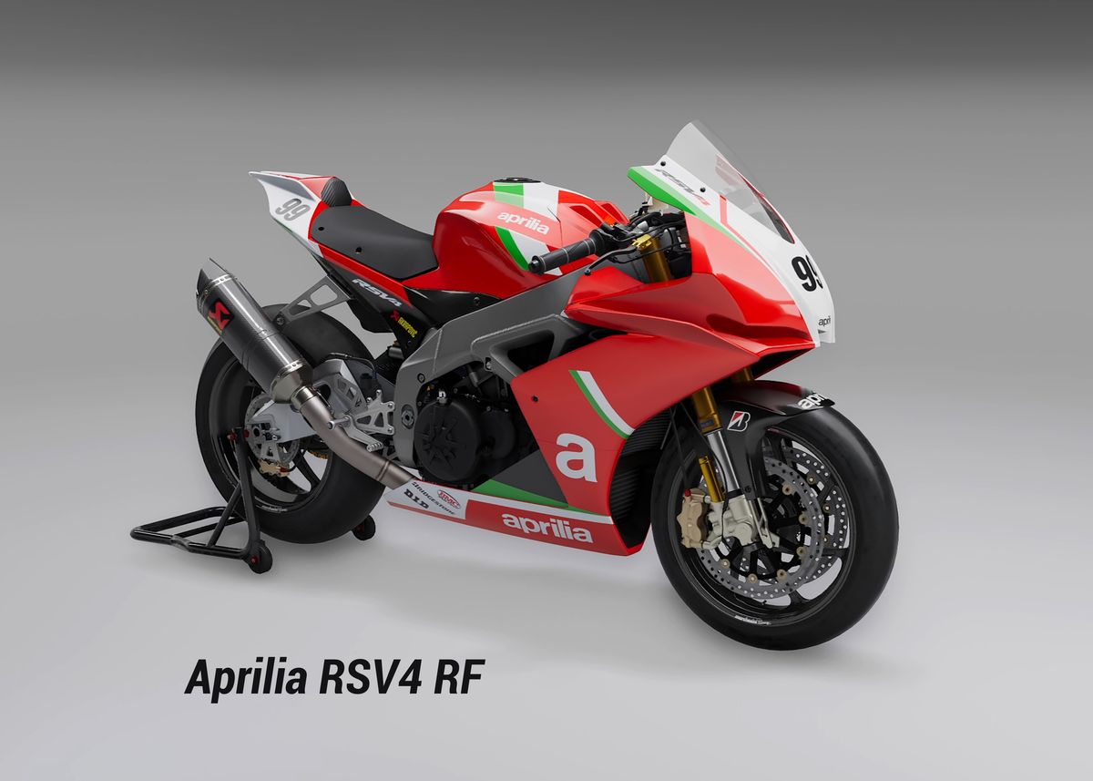 'Aprilia RSV4 RF' Poster, picture, metal print, paint by One Line ...
