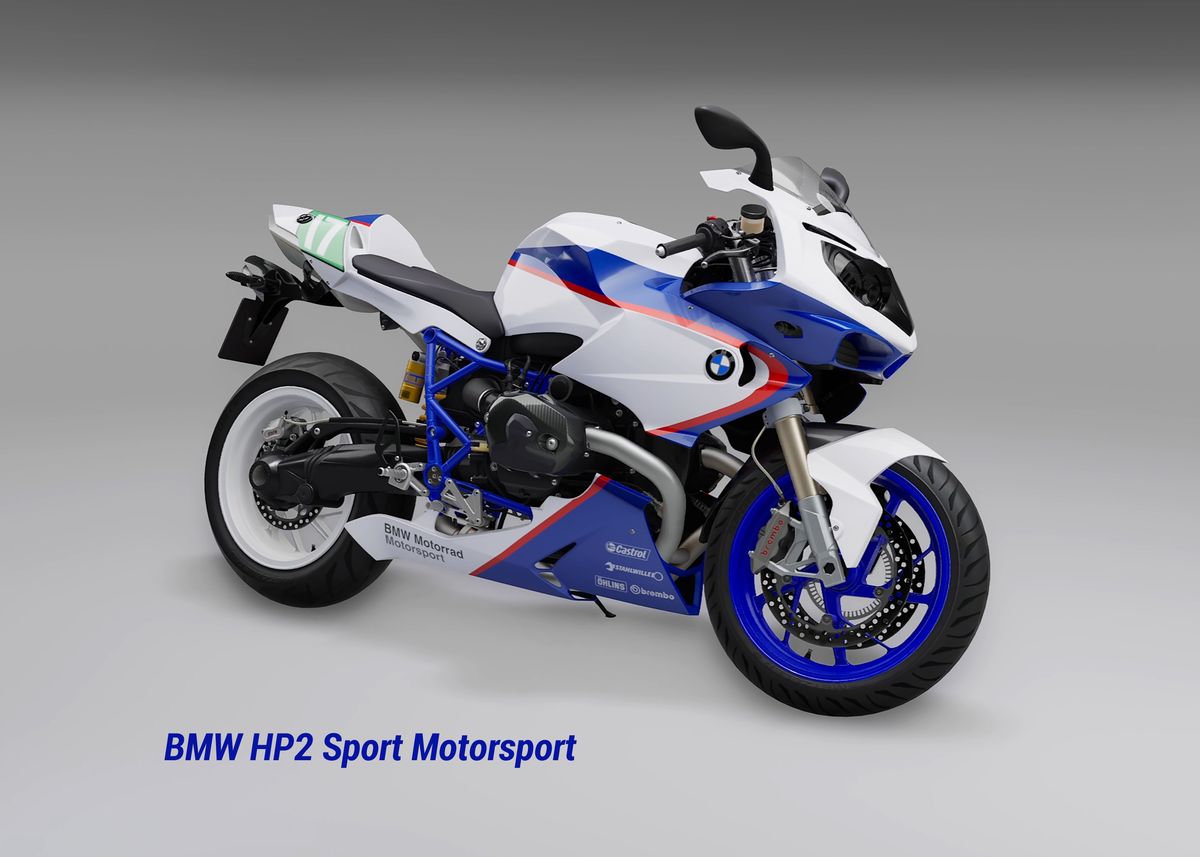 'BMW HP2 Sport Motorsport' Poster, picture, metal print, paint by One ...