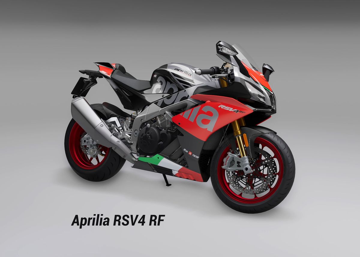 'Aprilia RSV4 RF' Poster, picture, metal print, paint by One Line ...
