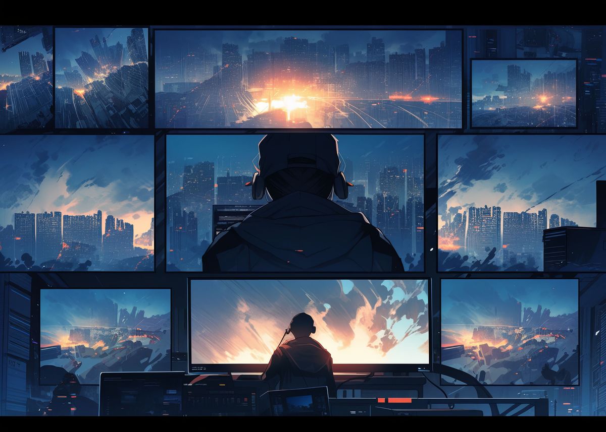 'Urban Twilight Watcher' Poster, picture, metal print, paint by MiTo ...