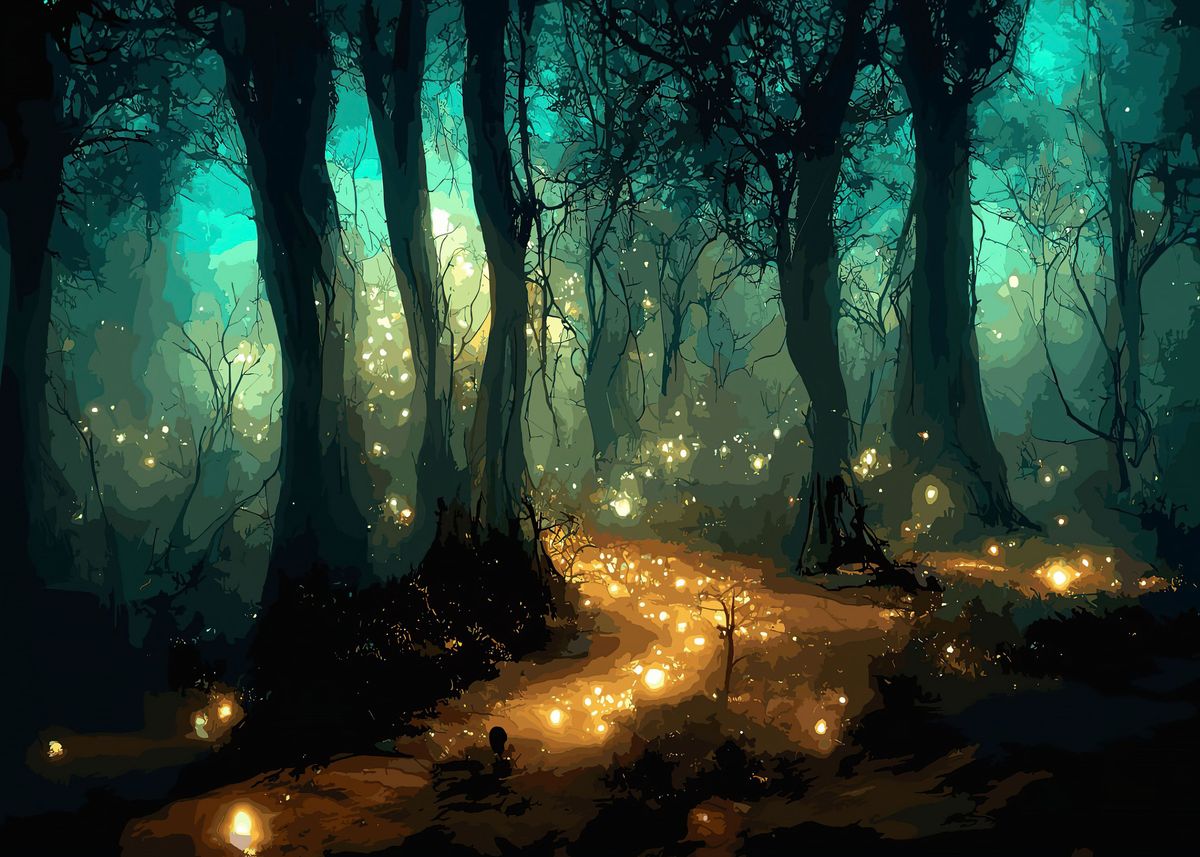 'Fantasy Forest' Poster, picture, metal print, paint by Ander HaRRy ...
