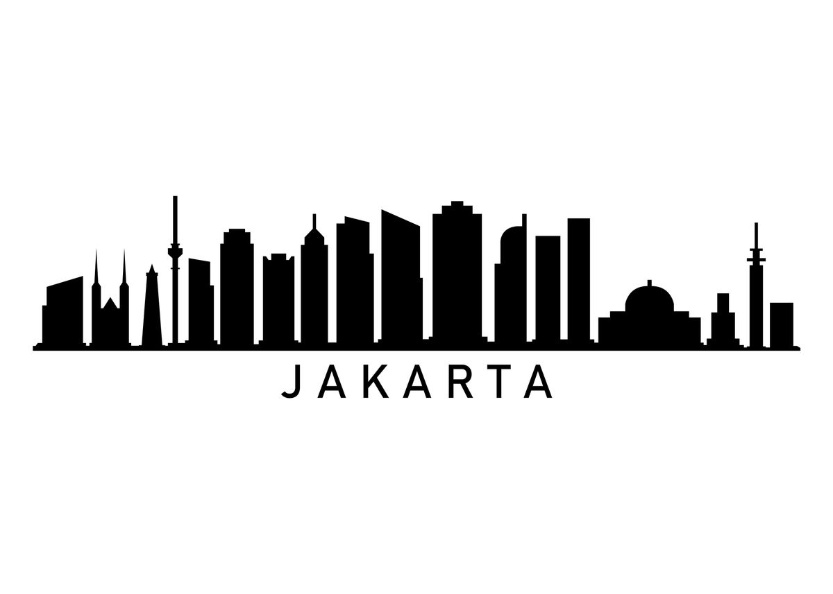 'Jakarta skyline' Poster, picture, metal print, paint by Marco Livolsi ...