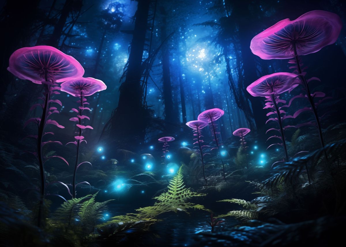 'Luminous Canopy' Poster, picture, metal print, paint by Nathan De ...