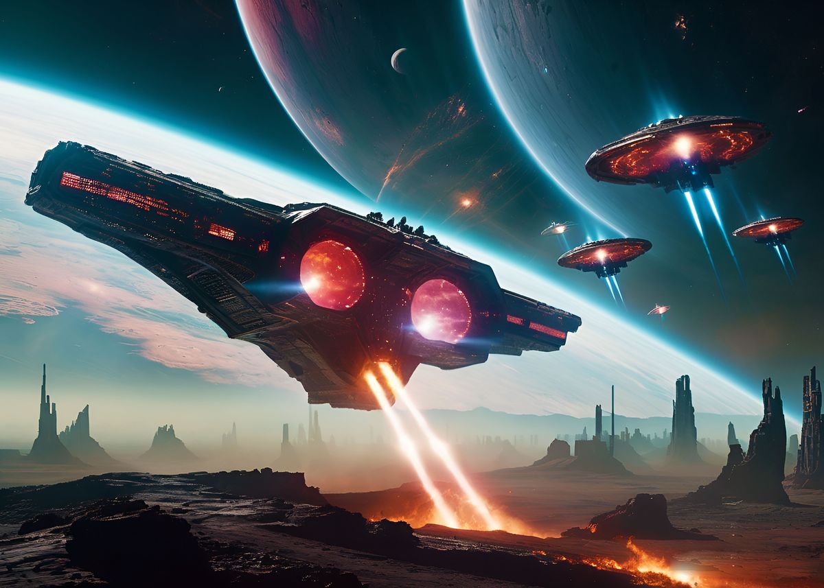 'Off World6' Poster, picture, metal print, paint by Jim Roditis | Displate