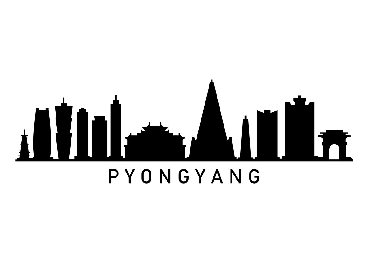 'Skyline Pyongyang' Poster, picture, metal print, paint by Marco ...