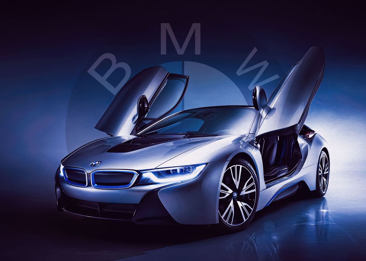'BMW i8' Poster, picture, metal print, paint by Lee Rocks | Displate