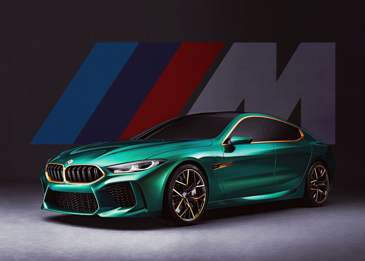 'BMW M8' Poster, picture, metal print, paint by Lee Rocks | Displate
