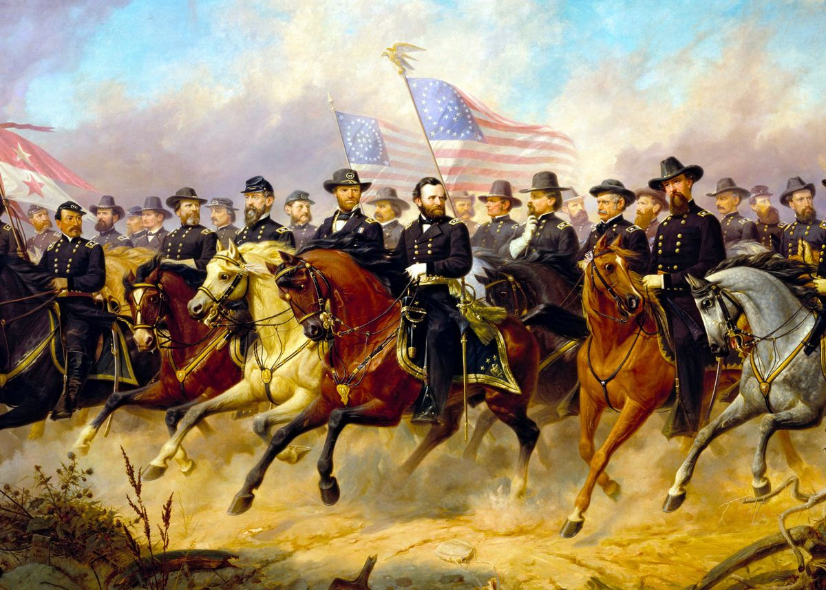 'Grant and His Generals' Poster, picture, metal print, paint by ...