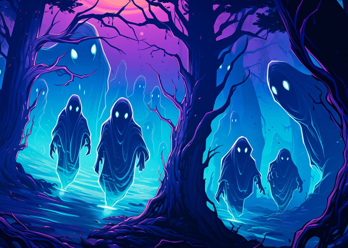 'Haunted Forest Art' Poster, picture, metal print, paint by Fantasy ...