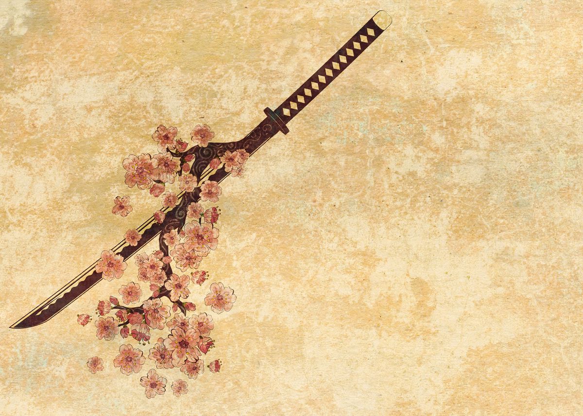 'Katana Sword ' Poster, picture, metal print, paint by ELYussArt | Displate