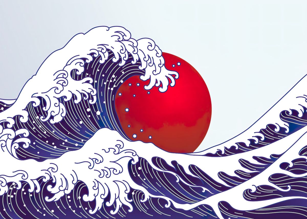 'Hokusai wave' Poster, picture, metal print, paint by Aidan Waller ...