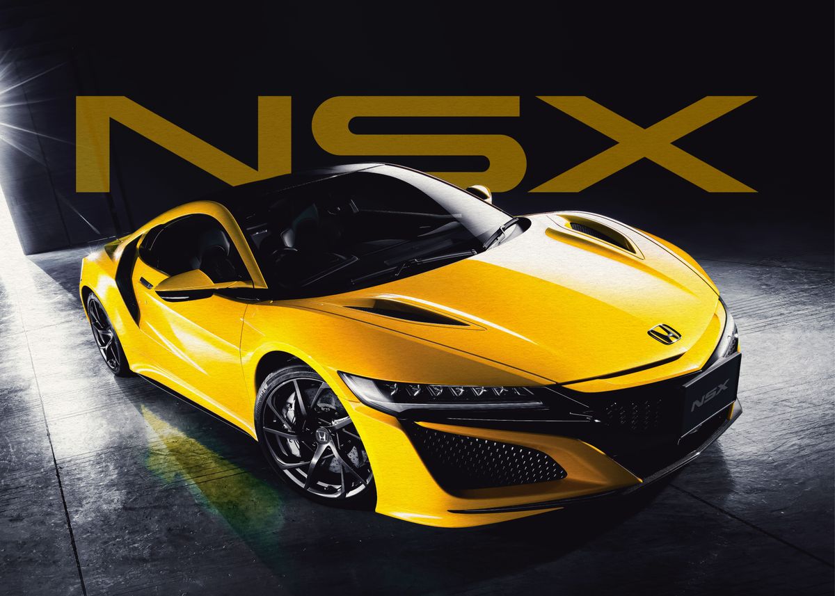 'Honda NSX' Poster, picture, metal print, paint by Lee Rocks | Displate
