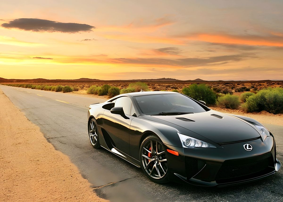 'Lexus LFA' Poster, picture, metal print, paint by Bondo Art | Displate