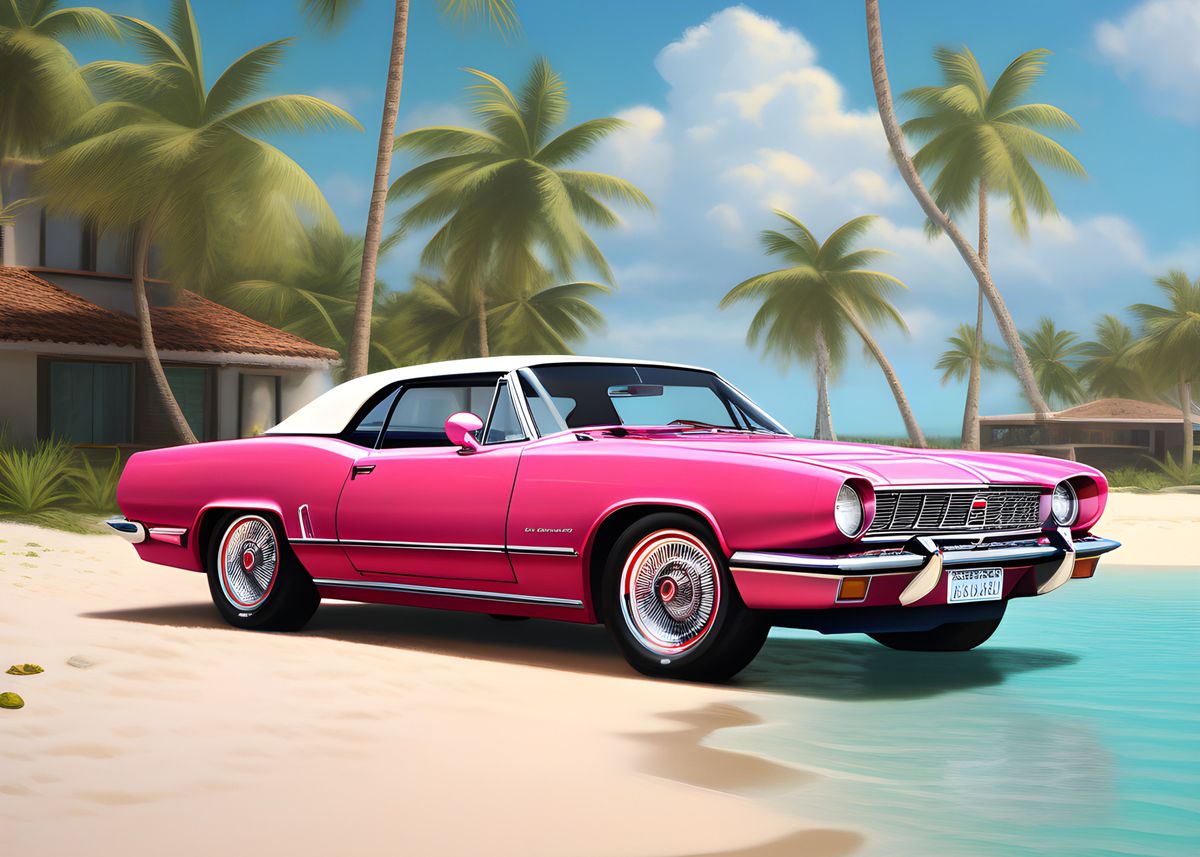 'American car' Poster, picture, metal print, paint by Mad Mike | Displate