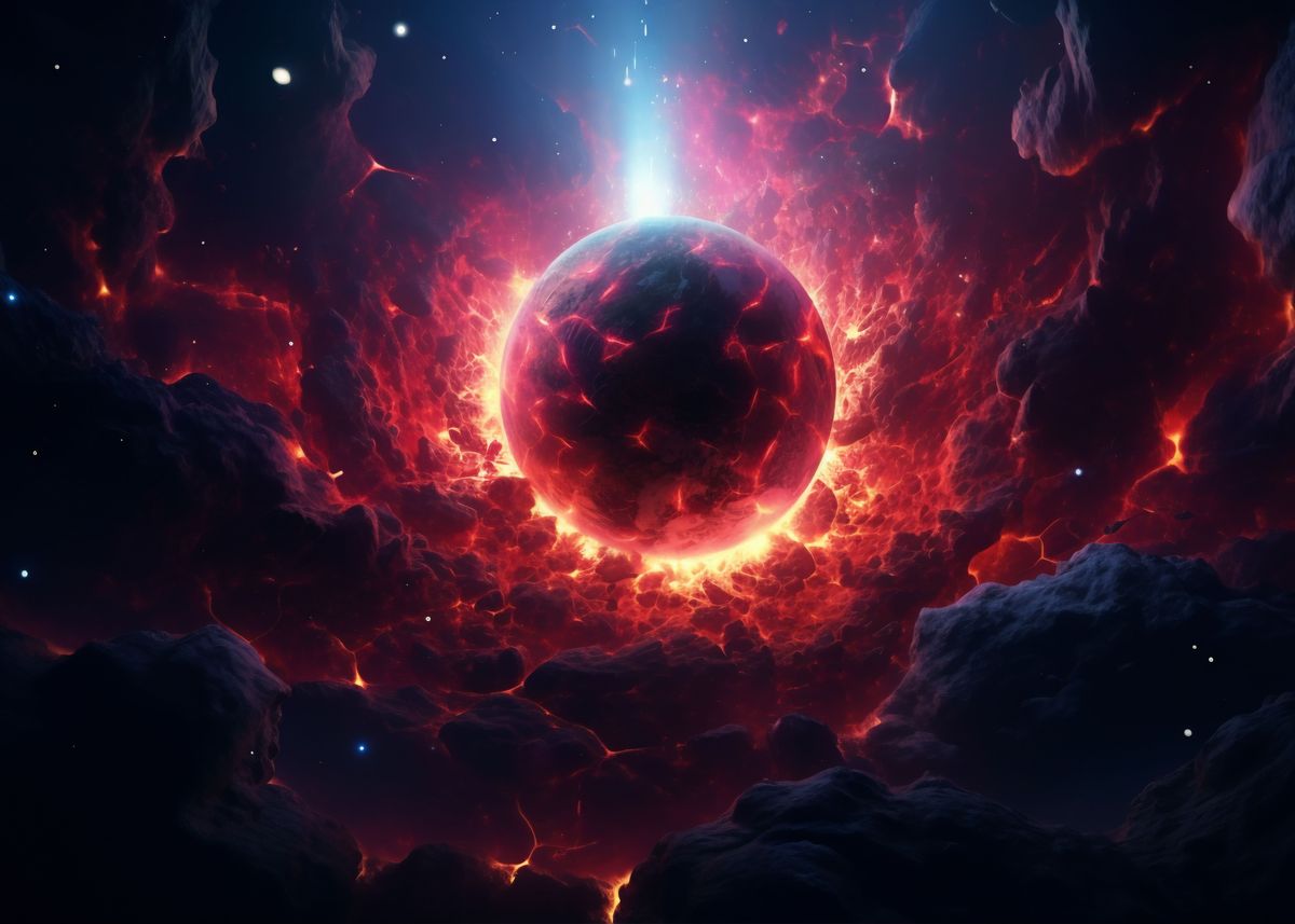 'Supernova' Poster, picture, metal print, paint by Cybronauts | Displate