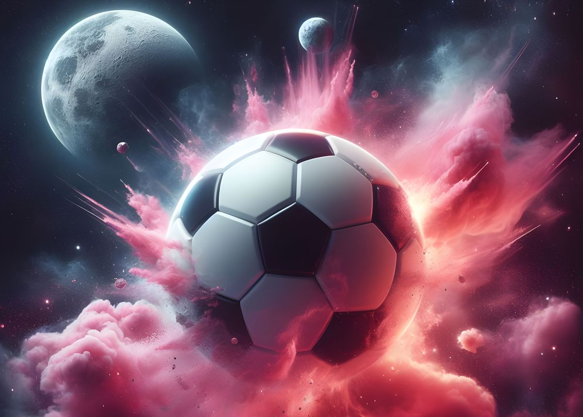 'Galactic Football' Poster, picture, metal print, paint by Andrei Ionut ...