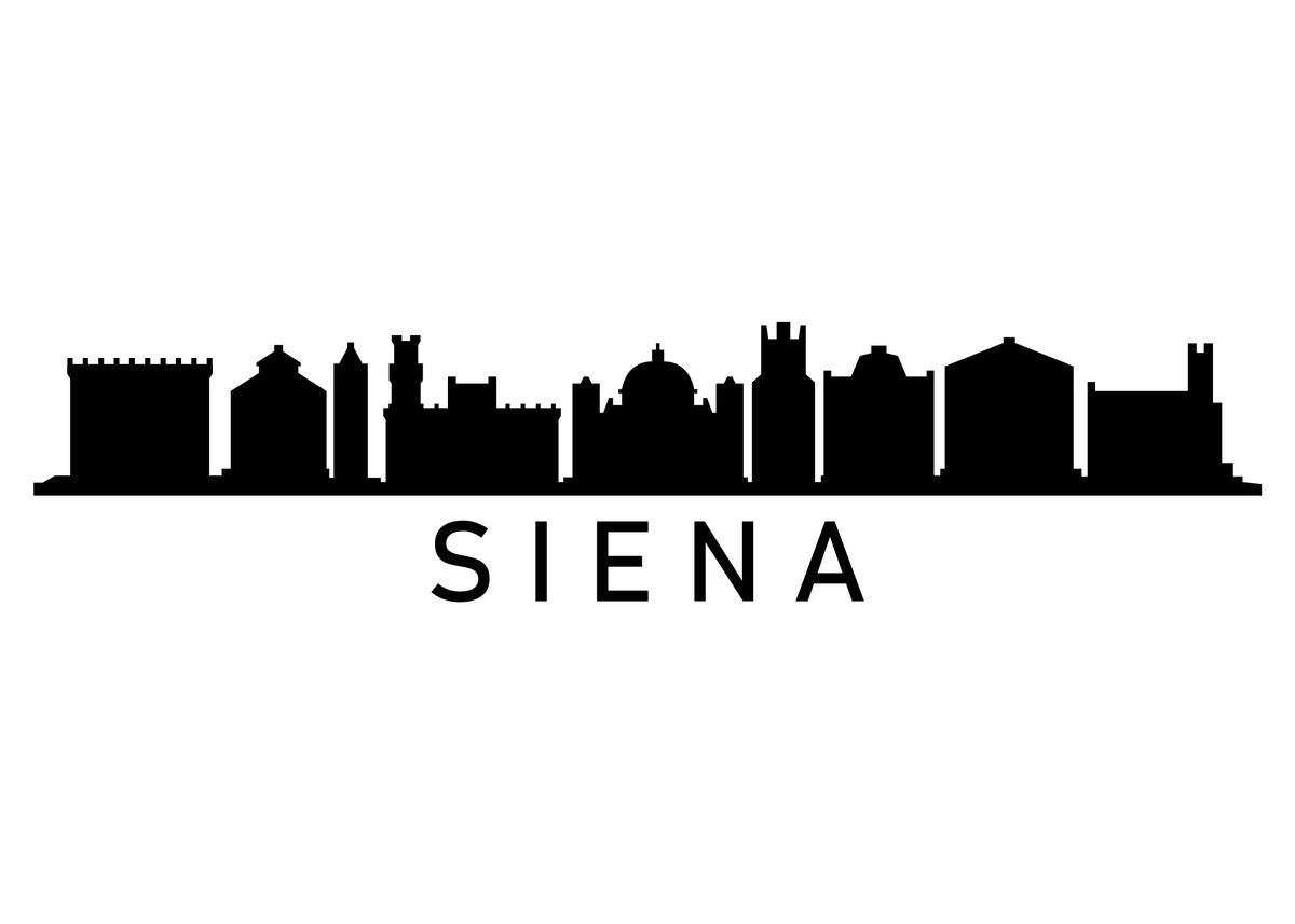 'Siena skyline' Poster, picture, metal print, paint by Marco Livolsi ...