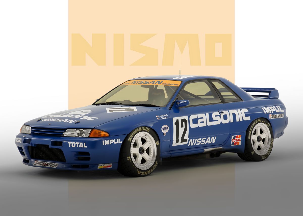 'SKYLINE GTR R32 CALSONIC' Poster, picture, metal print, paint by Nex ...