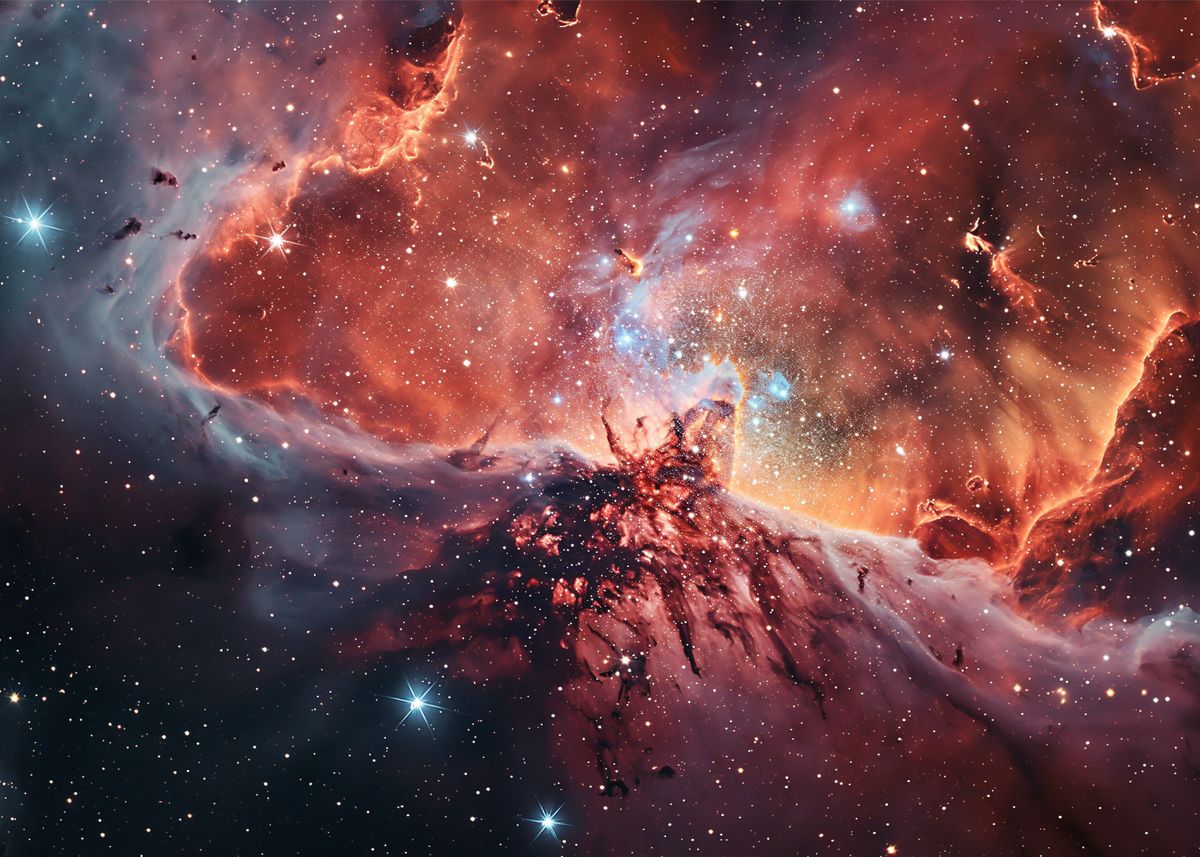 'Cosmic Galaxy' Poster, picture, metal print, paint by MythGenie | Displate