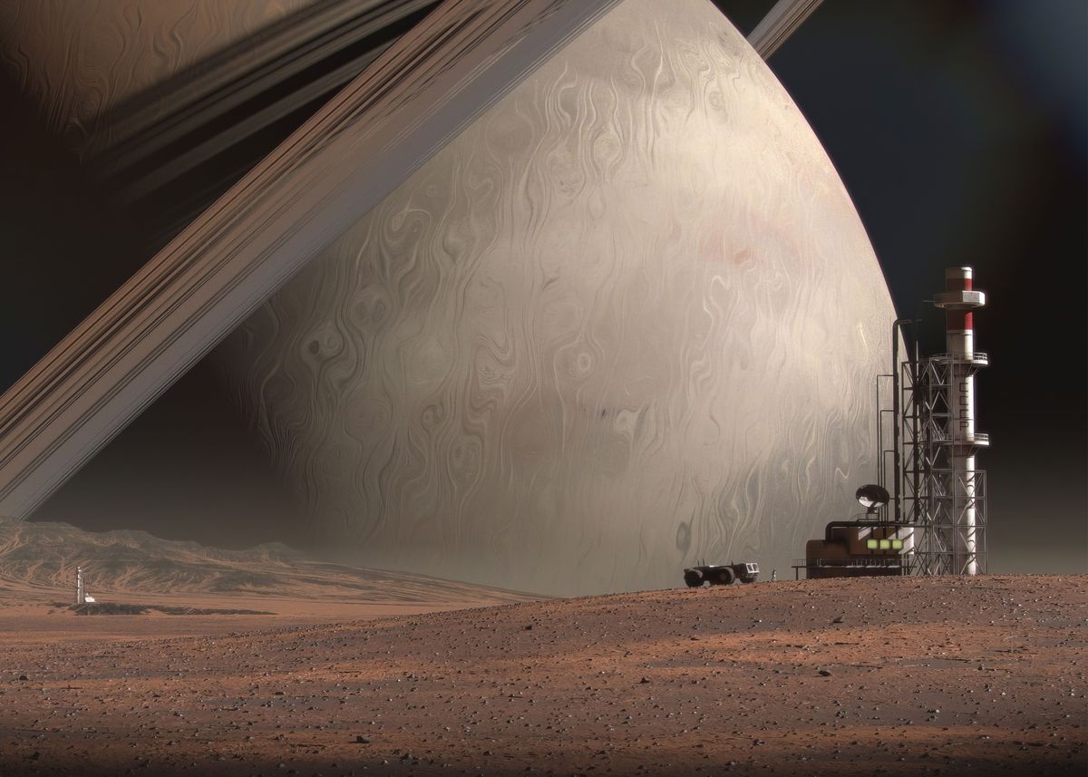 'Exploring Mars 4' Poster, picture, metal print, paint by Dystopian ...