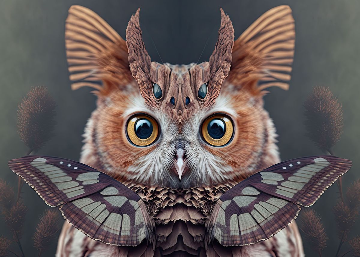 'Owl Alien Queen' Poster, picture, metal print, paint by Thee Owl Queen ...