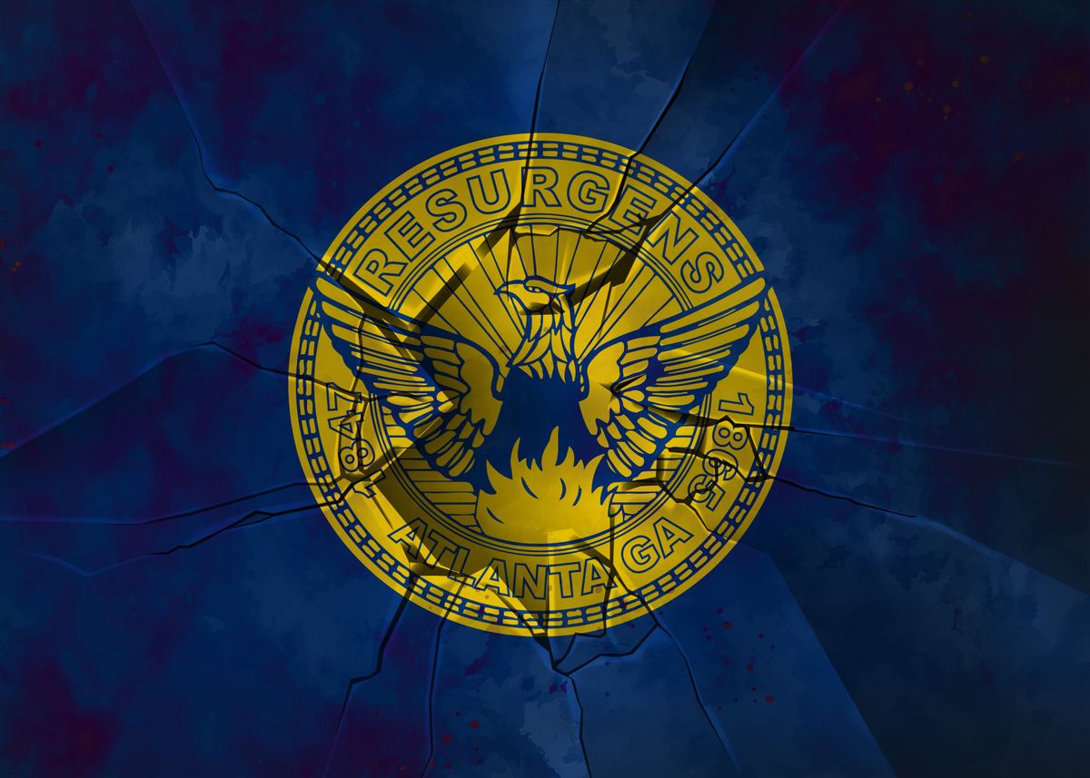 'Flag Atlanta' Poster, picture, metal print, paint by Franklin Ruben ...