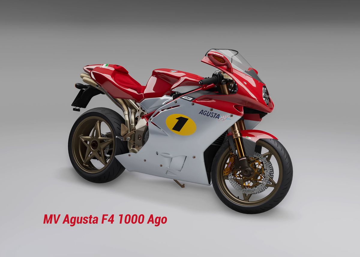 'MV Agusta F4 1000 Ago 2006' Poster, picture, metal print, paint by One ...