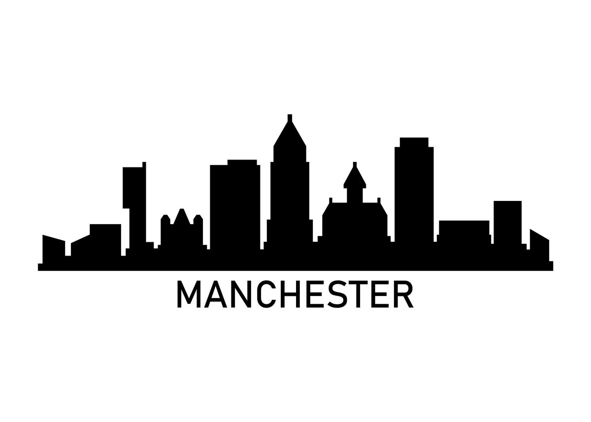 'Manchester skyline' Poster, picture, metal print, paint by Marco ...
